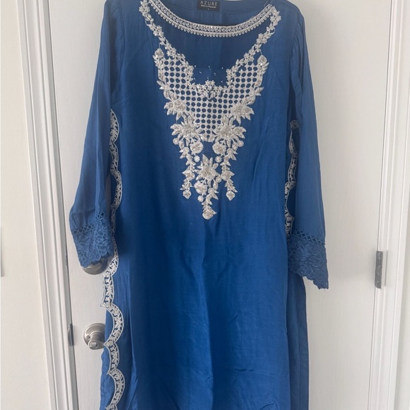 Azure | Dresses | 3 Piece Pakistani Azure Dress With Crushed Gharara ...